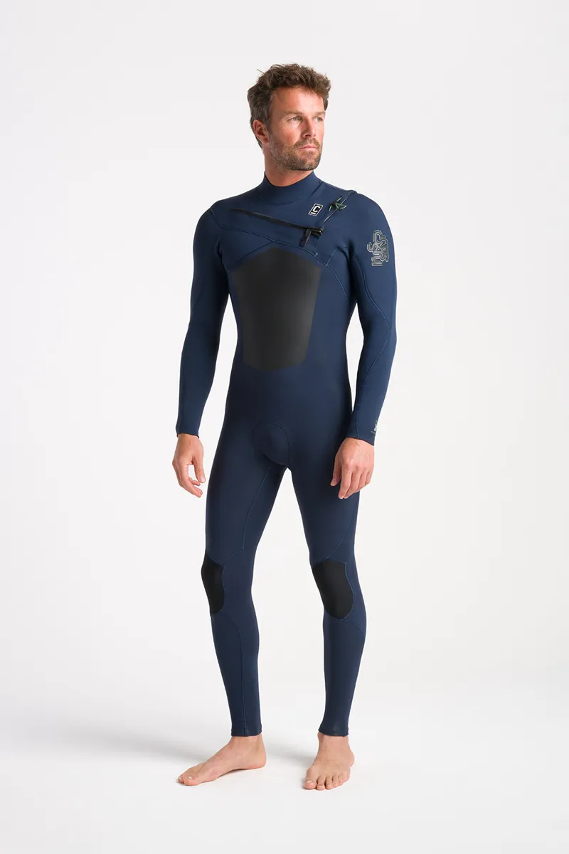 C-Skins Mens ReWired 3/2 Chest Zip Wetsuit Bluestone