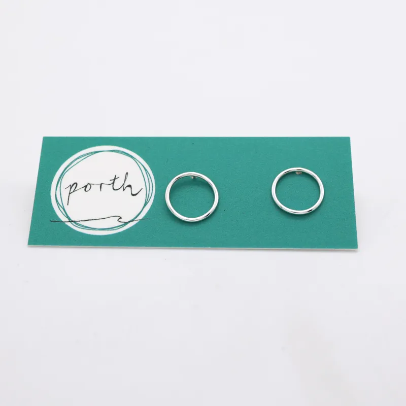 Porth Silver Circle Ear Studs